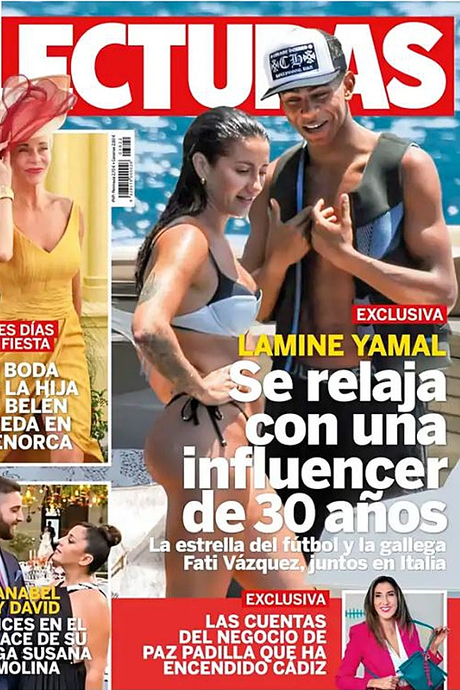 Lamine Yamal disfruta de sus vacaciones con Fati Vázquez, una influencer gallega que le saca 12 ...